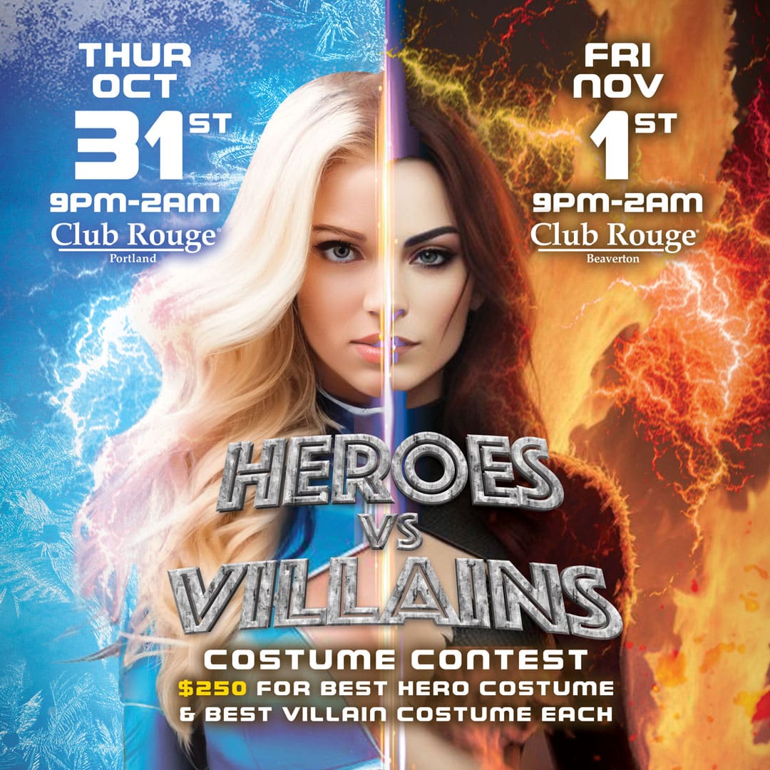 Heroes vs Villains! | Club Rouge Portland
